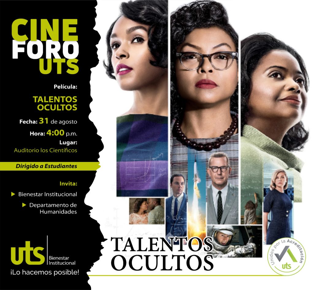 31 de agosto, Cineforo UTS: Talentos ocultos - Unidades Tecnológicas de ...