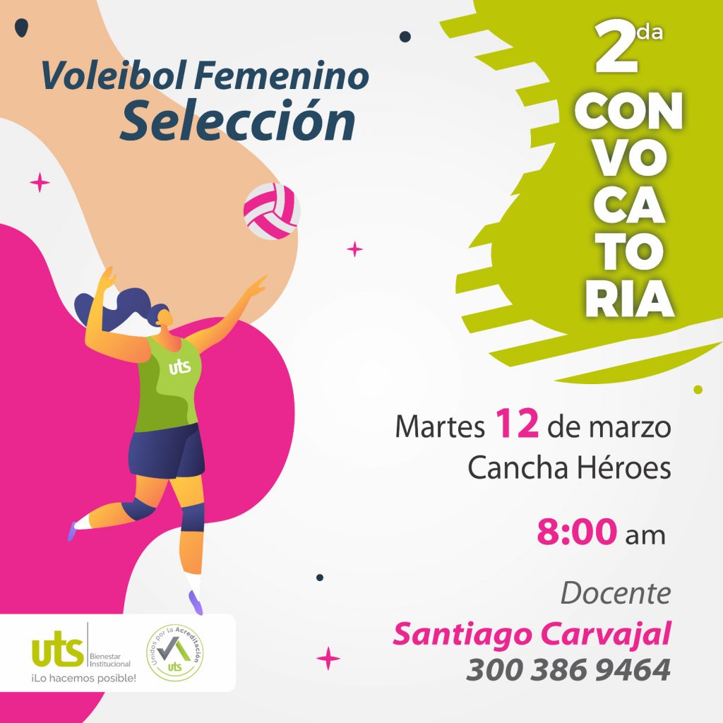 Convocatoria Voleibol Femenino Seleccion Unidades Tecnológicas De