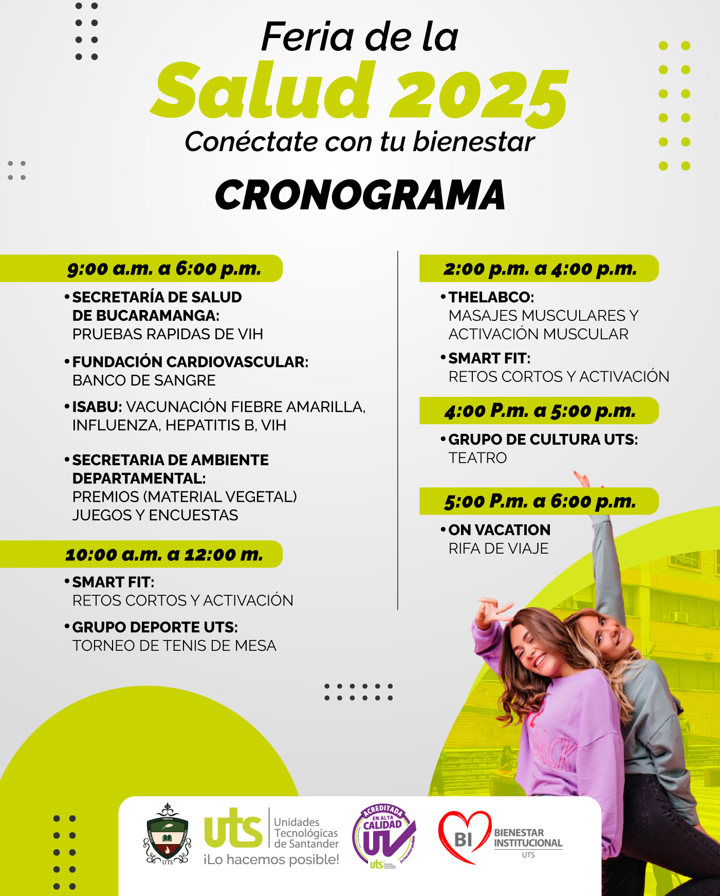 Feria De La Salud 2025 Conéctate Con Tu Bienestar Unidades